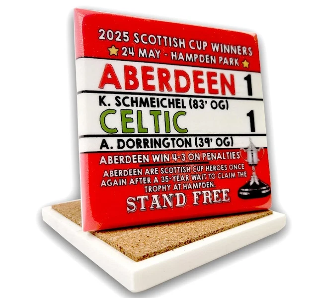ABERDEEN 2025 SCOTTISH Cup Final Winners | Stand Free Aberdeen Marble ...