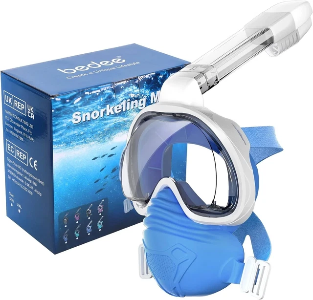 MASCHERA INTEGRALE DA snorkeling Bedee EUR 13,90 - PicClick IT