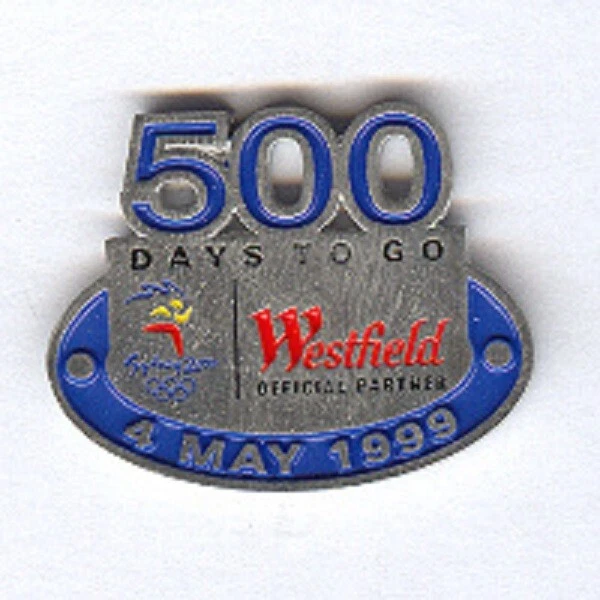 SYDNEY 2000 - Westfield 500 Days to Go Olympic Sponsor Pin (SOG-616 ...