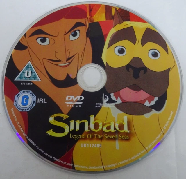 SINBAD LEGEND OF The Seven Seas - Dvd - No Case - Disc Only £1.30 ...