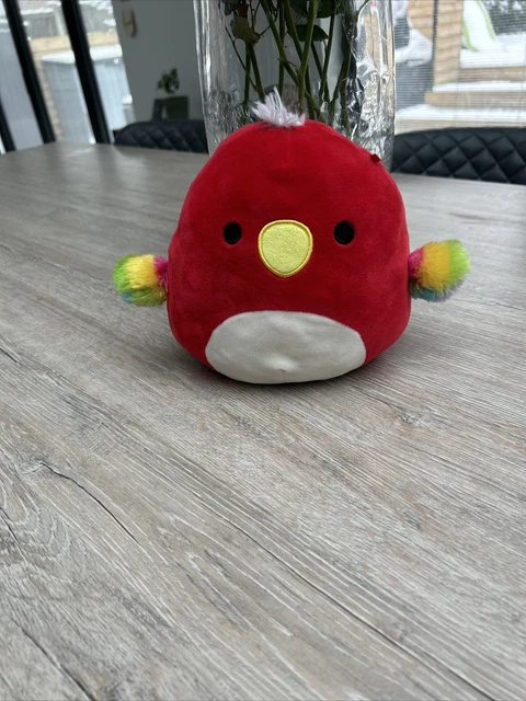 SQUISHMALLOW PACO THE Red Parrot 8 inch KellyToy Plush Rainbow Wings £5 ...