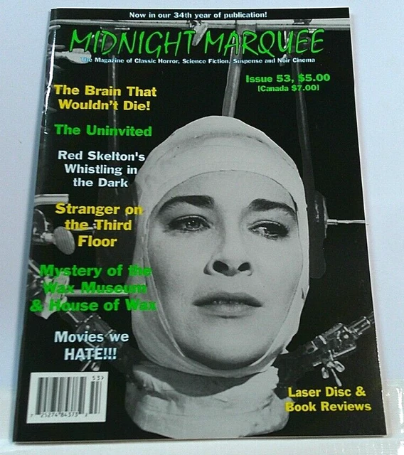 MIDNIGHT MARQUEE MAGAZINE #53 1997 Brain That Wouldn't Die House Of Wax ...