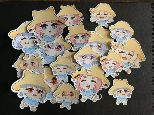 12PC STICKER PACK - Genshin Impact Pre-School Set - Sayu, Qiqi, Diona ...