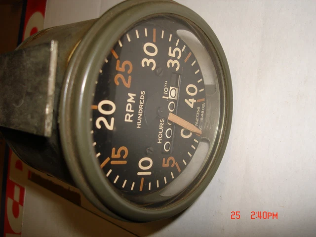 VINTAGE M45 MILITARY tank ,apc tachometer hour meter p/n 7527356 ...