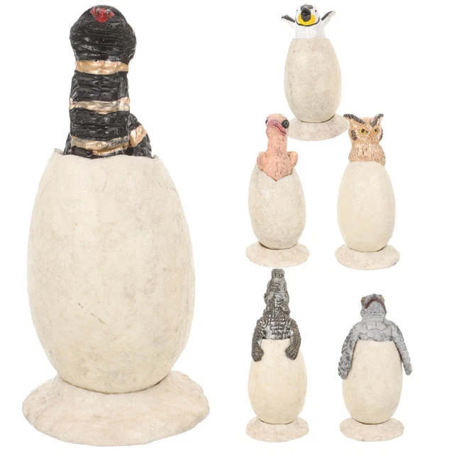 6PCS HATCHING ANIMALS Egg Models Penguin Dinosaur Egg Toys Kids Animal ...