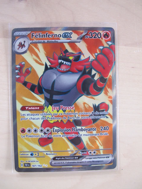 CARTE POKÉMON FÉLINFERNO Ex 187/162 Forces Temporelles EV05 Neuf FR EUR ...