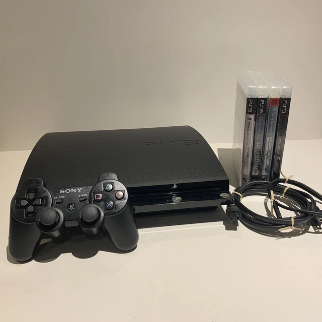 SONY PLAYSTATION 3 PS3 Slim Black Console 120GB CECH-2001A Bundle - Very Clean! $119.99 ...