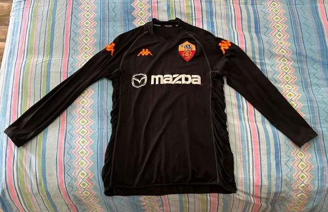 MAGLIA CALCIO AS Roma Nera 2002/05 Kappa Mazda Made In Romania EUR 99 ...
