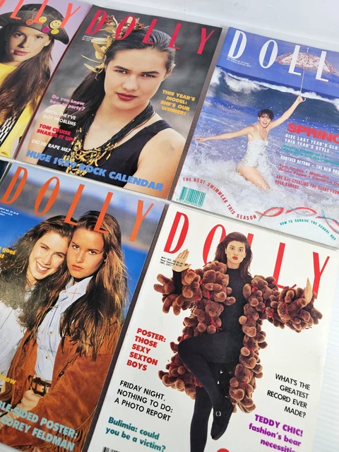 VINTAGE DOLLY AUSTRALIA Magazine Bundle x6 1989 Jan, Feb, Mar, May ...