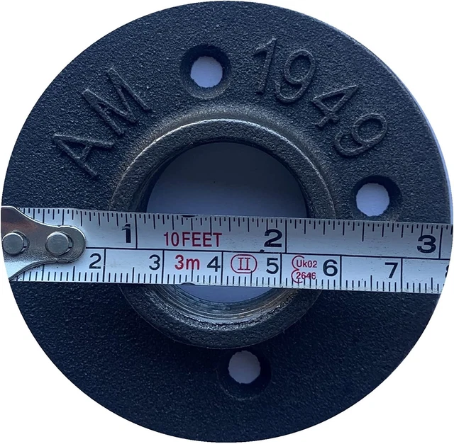 10PK 1 INCH Floor Flange Pipe Malleable Cast Iron For Threaded Wall BSP ...