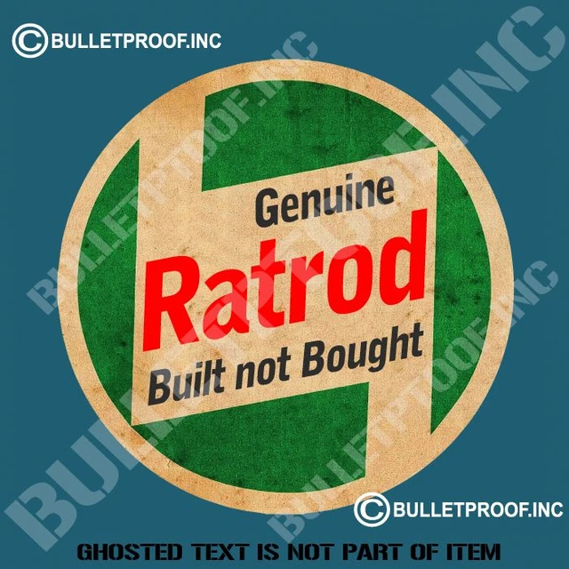 GENUINE RAT ROD Decal Sticker Vintage Americana Hot Rod Rat Rod Decals ...