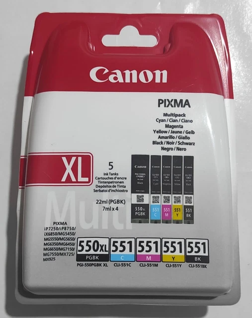 CANON PGI-550XL CLI-551 PIXMA Inchiostro Multipack iP7250 MG5450 MG6350 ...