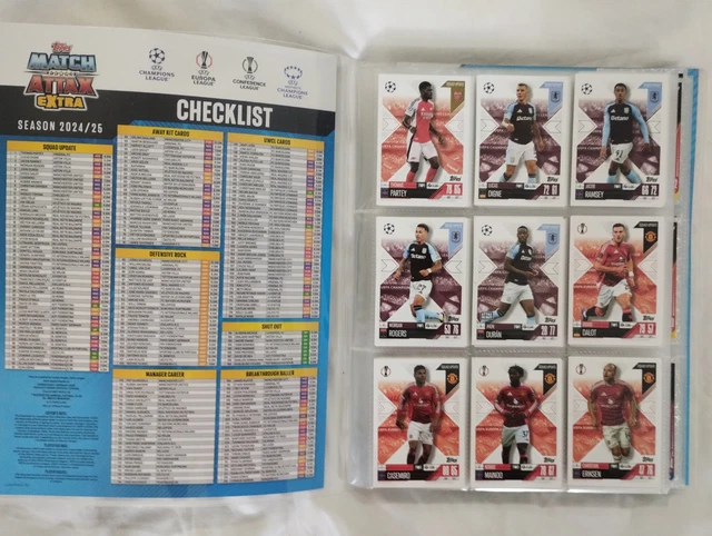 TOPPS MATCH ATTAX Extra 2024/25 - 409 Cards Collection Binder (No ...