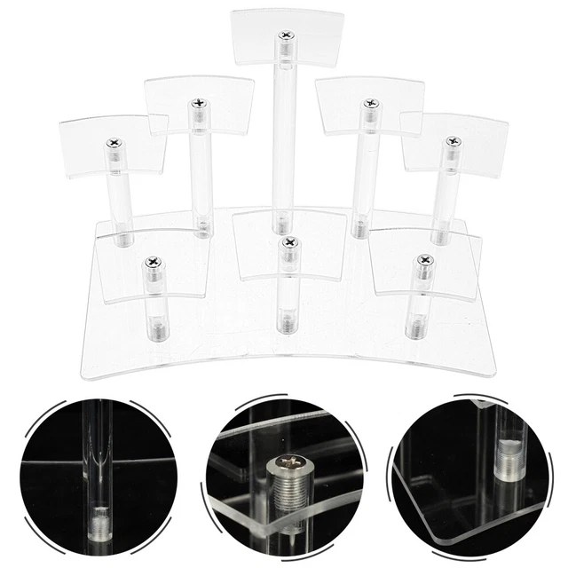 PRÉSENTOIR ÉCHELLE TRANSPARENTE Poupées Gâteau Etagère D'exposition EUR ...