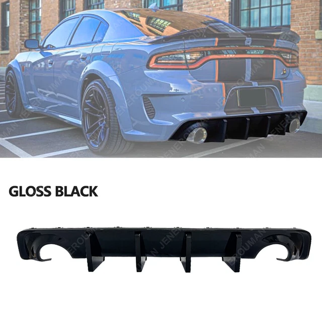 WIDEBODY ONLY GLOSSY Black Rear Bumper Diffuser Lip For 2020-2023 Dodge ...