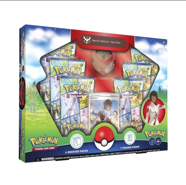 POKÉMON TCG SPECIAL Collection Pokémon Go 6 Booster Pack Team Valor Red ...