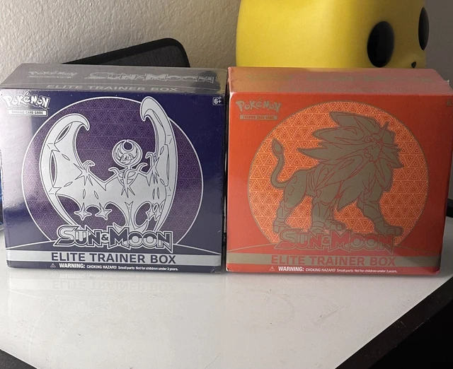 POKEMON ELITE TRAINER Box Sun and Moon Base Sealed ETB Set of 2 Factory ...