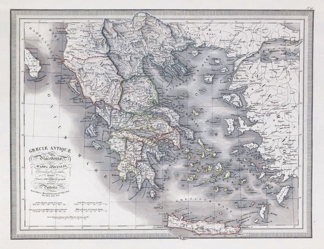 GRÈCE GREEK ARCHIPELAGO Carte Map Carte L.Vivien 1826 EUR 62,02 ...