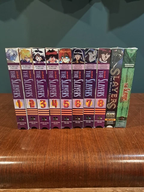 ANIME VHS LOT - The Slayers - Season 1 - Movie - Slayers Try - 10 VHS ...