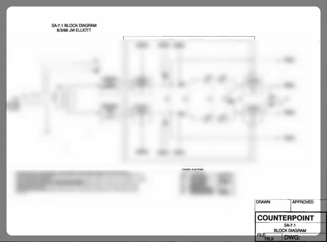COUNTERPOINT SA-7.1 / SA-7 Preamp Schematic for Service, Circuit ...