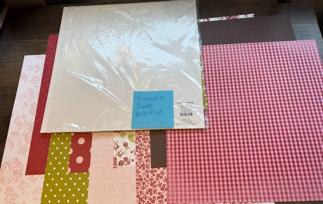 STAMPIN UP 12X12 DSP Designer Series Paper ~ 9 Sheets Bella Rose ~ Z8 £ ...