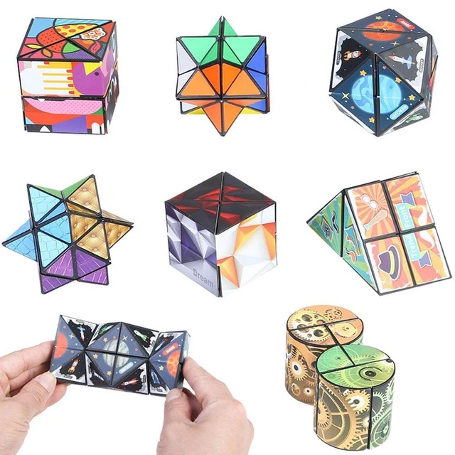 3D-SHAPE SHIFTING BOX Anti-stress Hand Flip Magic Cube UK Toys Puzzle ...