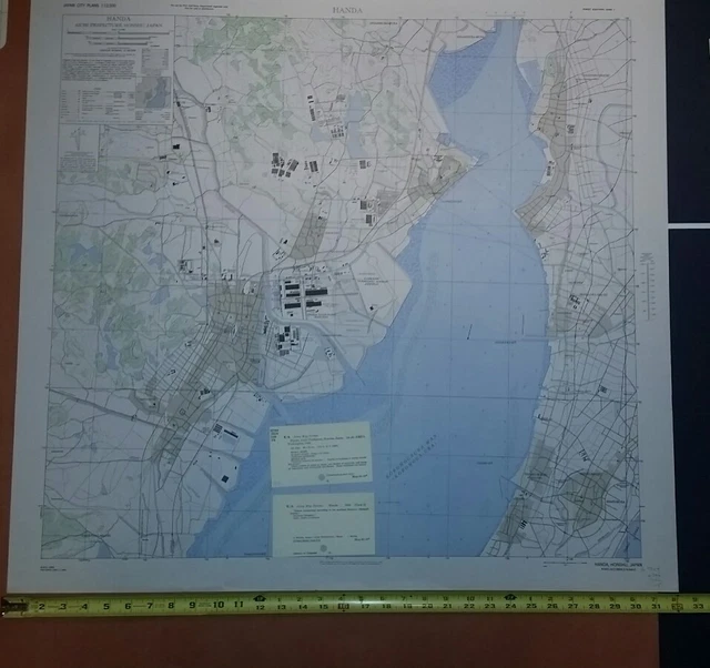 1946 US ARMY Map City Plan of Handa Honshu Japan 1:12,500 £95.30 ...