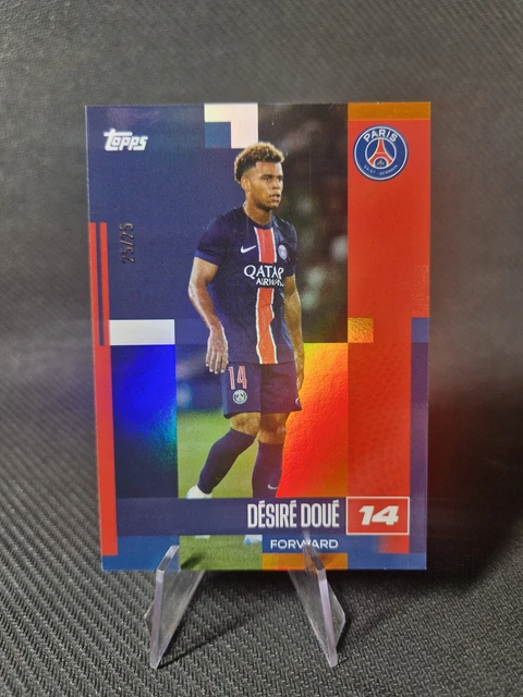 DÉSIRÉ DOUÉ /25 Orange RARE 2024/25 Topps PSG Team Set #13. Omega 🔥 25/25 🔥 EUR 199,99 - PicClick FR