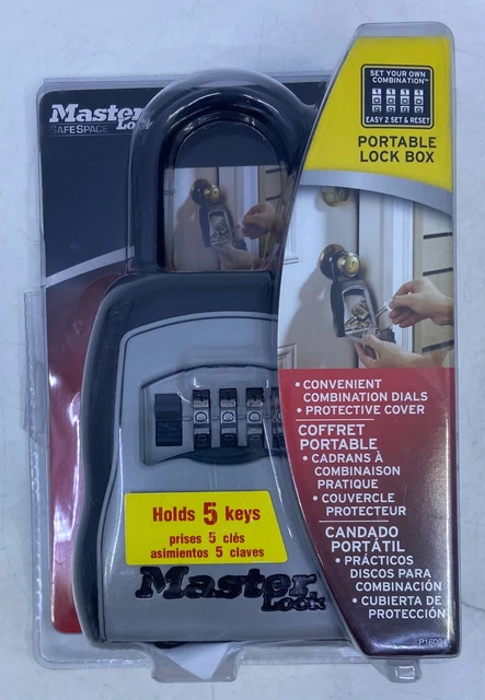 MASTER LOCK SAFE Space Security Portable Lock Box Shackle Design 5400D ...