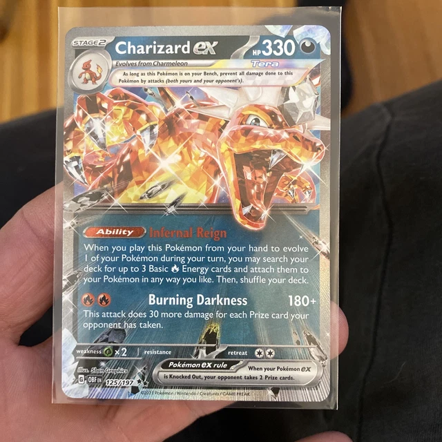 POKÉMON TCG CHARIZARD ex SV03: Obsidian Flames 125/197 Holo Double Rare ...