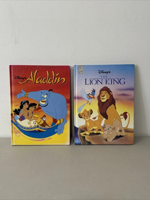 DISNEY'S ALADDIN AND The Lion King Big Picture Books Mouse Works Twin ...