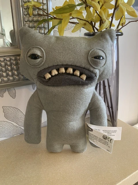FUGGLER GREY FELT Wide Eyed Weirdo Funny Ugly Monster Creature Toy £6. ...