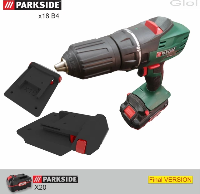 ADATTATORE BATTERIA PARKSIDE X20v LI per Parkside 18v LI (PABS 18-li B2 ...