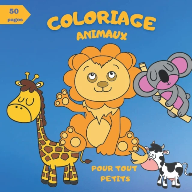 LIVRE DE COLORIAGE animaux rigolos: 50 images d'animaux à colorier ...