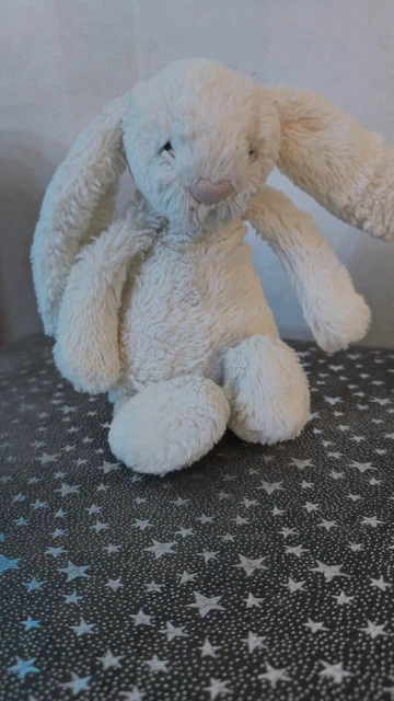JELLYCAT SMALL WHITE bashful bunny. Very Soft Fur. £2.99 - PicClick UK