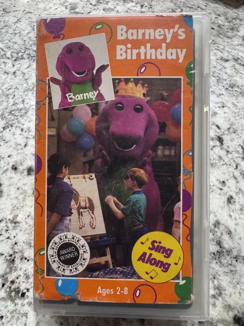 BARNEY'S BIRTHDAY BARNEY Home Video VHS Tape 1992 Purple Dinosaur Lyons ...