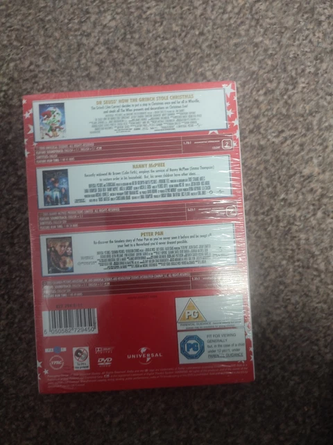 3-FILM COLLECTION DVD Box Set Grinch, Peter Pan, Nanny McPhee New ...