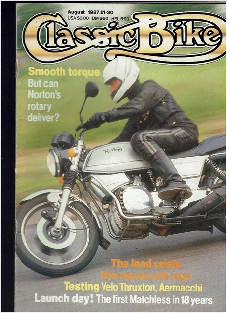 CLASSIC BIKE AUGUST 1987 - Velocette Thruxton Test / Aermacchi ...