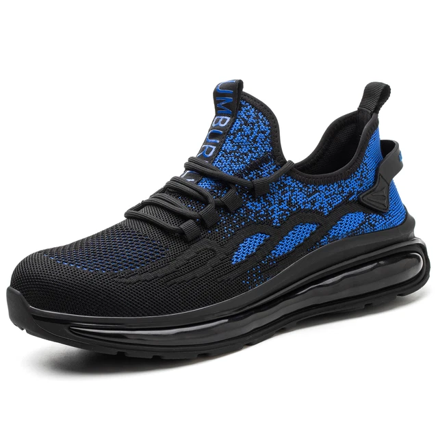 UK 9.5 BLUE Mens Safety Boots Steel Toe Cap Work Shock Absorbing ...