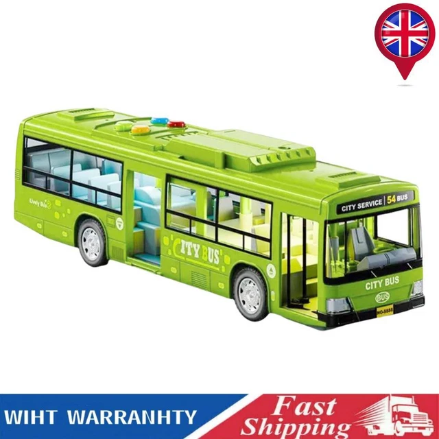 ELECTRIC CITY BUS Toy Openable Door School Bus Toy for Boys Girls ...