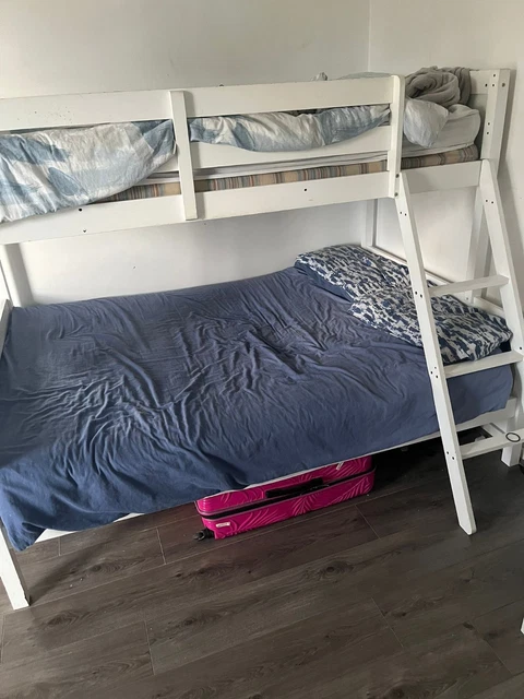 TRIPLE BUNK BED with Ladder Without Mattresses £10.80 - PicClick UK