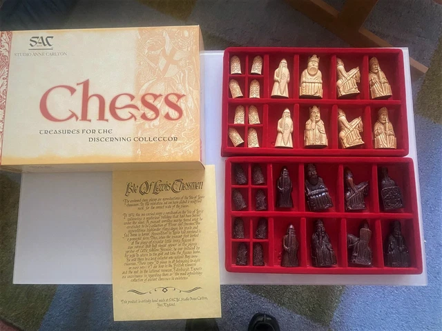 STUDIO ANNE CARLTON Isle of Lewis Chessmen Chess Piece Box And ...