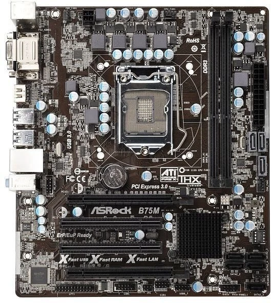 CARTE MÈRE INTEL B75 Micro ATX socket 1155 #300655 ASRock B75 Rev.1.02 EUR 35,00 - PicClick FR
