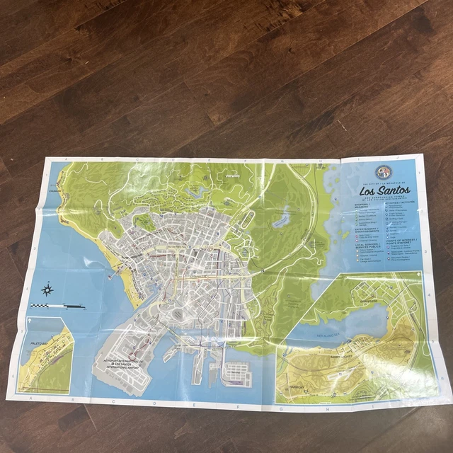 GTA V GRAND Theft Auto 5 Map Poster $4.97 - PicClick CA
