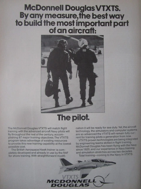 10/1982 PUB MCDONNELL Douglas British Aerospace Vtxts Hawk Us Navy ...