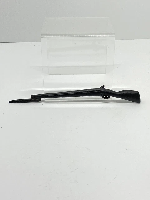 VTG CAST IRON Flintlock Musket Rifle Bayonet Civil War Replica Toy ...