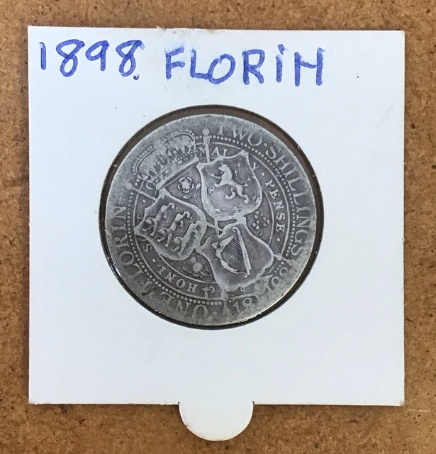 1898 ONE FLORIN British Queen Victoria Coin (AU) £15.00 - PicClick UK