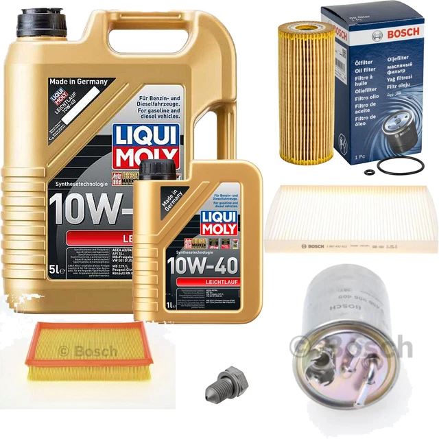BOSCH INSPECTION SET 6L Liqui Moly Bon Fonctionnement 10W-40 pour VW Siège Polo EUR 154,02 ...