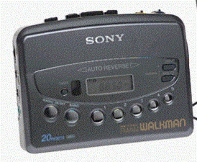 SONY WALKMAN PORTABLE FM/AM Radio Auto-Reverse Cassette Tape Player (WM ...