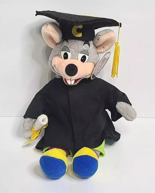CHUCK E. CHEESE 2001 Limited Edition Graduation Chuck E Plush With Tags ...